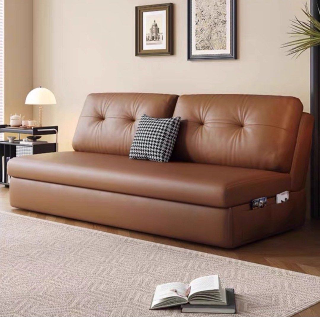 ZANI Scratch Resistant Leather Storage Sofa Bed – Radical Homes