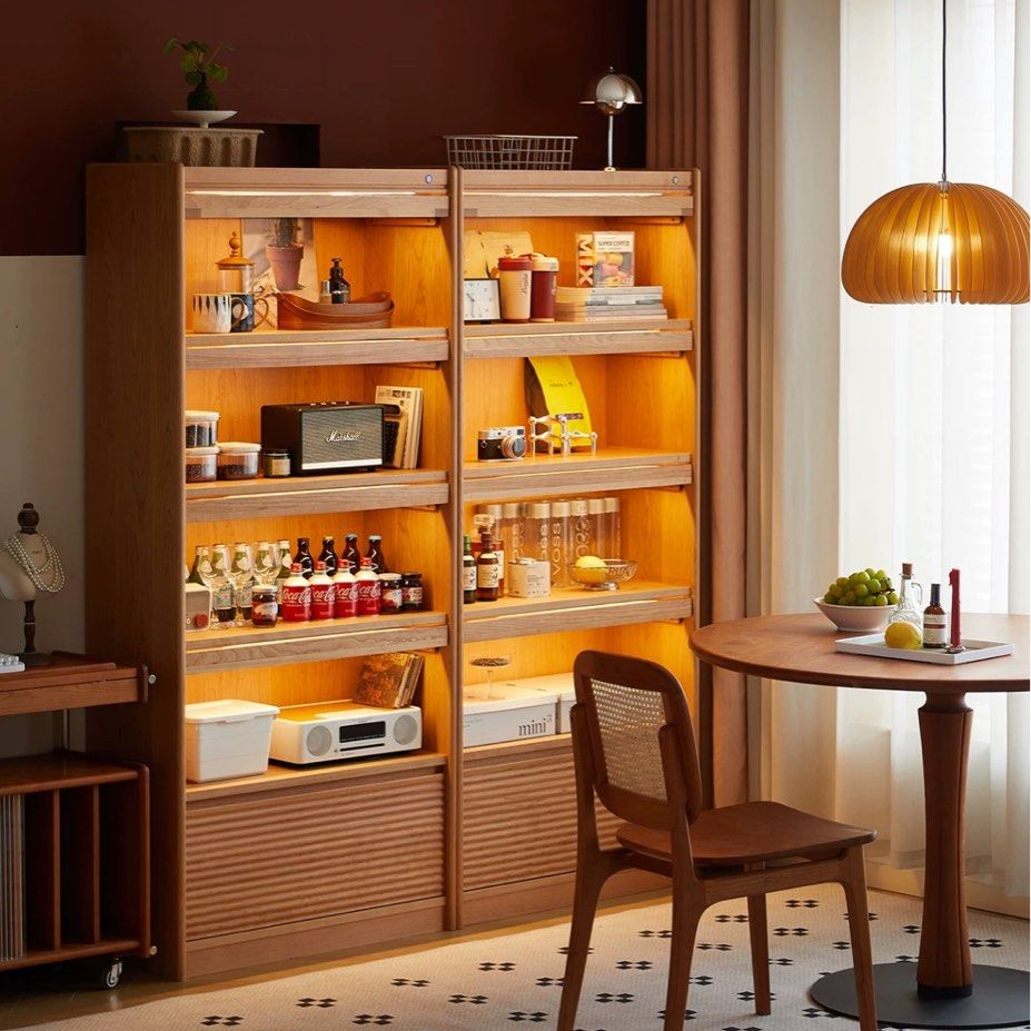 KAYLA Modern Cherry Wood Display Shelf – Radical Homes