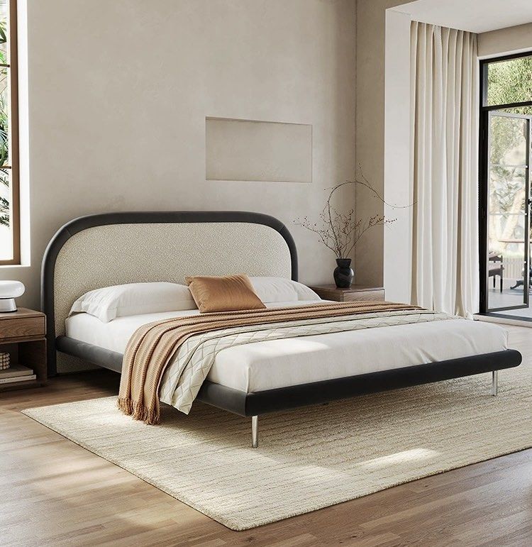 CASTRO Modern Boucle Bedframe – Radical Homes