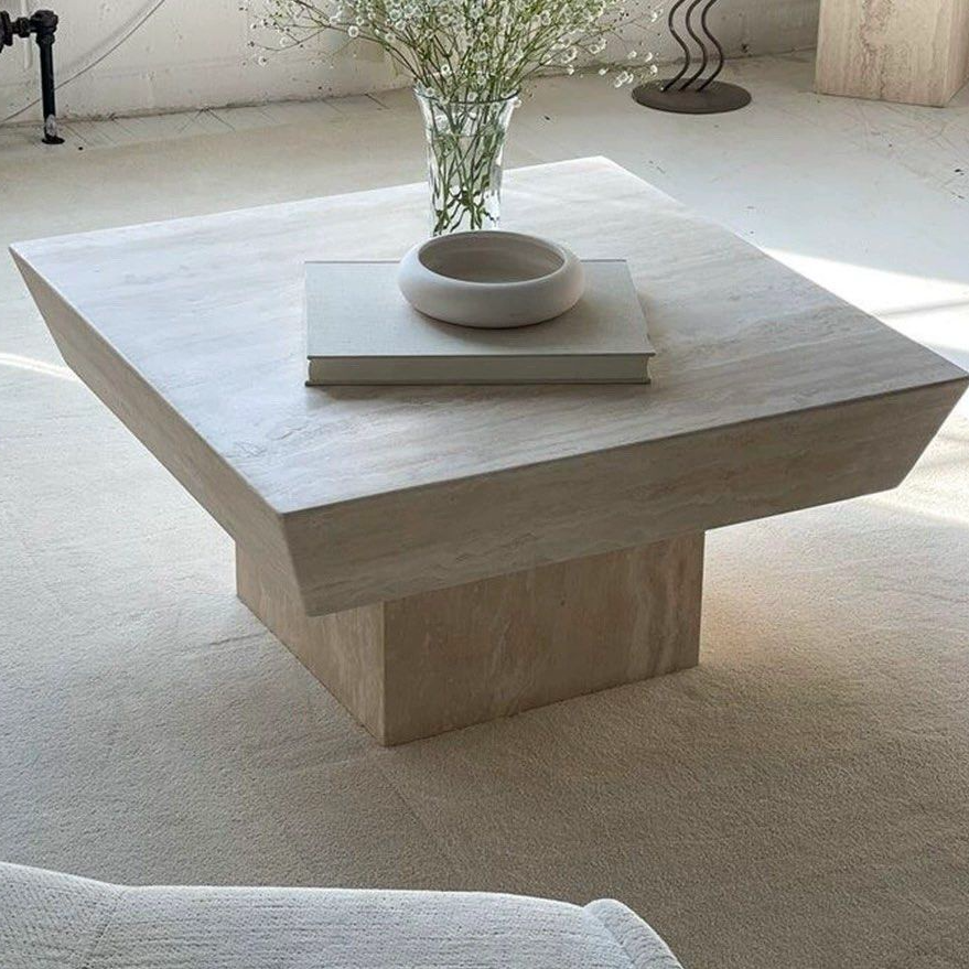 JUSTEN Modern Travertine Coffee Table – Radical Homes