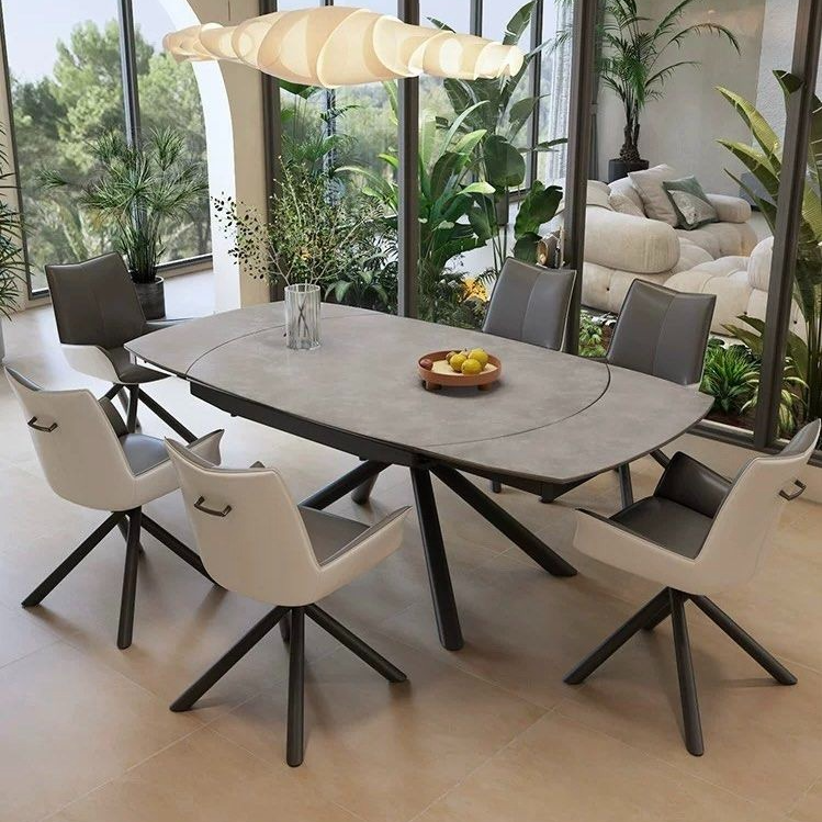 KIATO Modern Sintered Stone Extendable Dining Table – Radical Homes