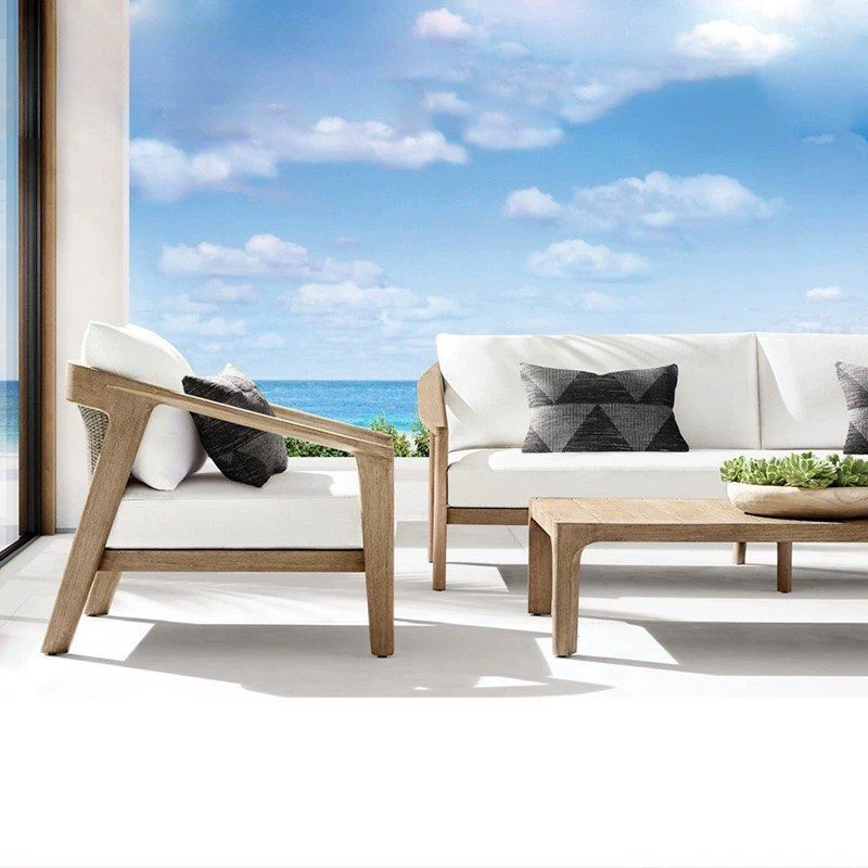 QUINA Modern Teak Wood Outdoor Sofa & Chairs – Radical Homes