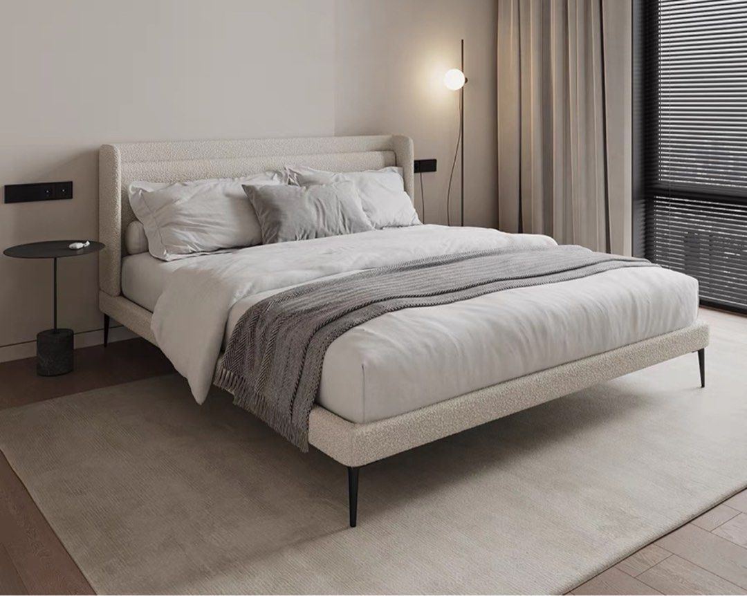 LOZAN Modern Boucle Bedframe – Radical Homes