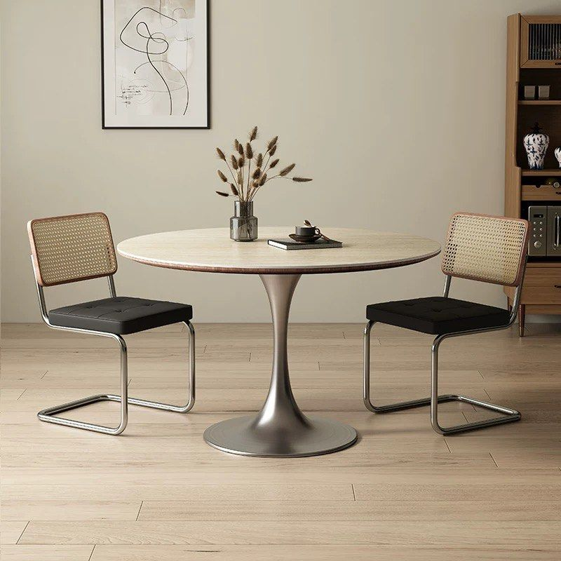 LACHLAN Modern Round Sintered Stone Dining Table – Radical Homes