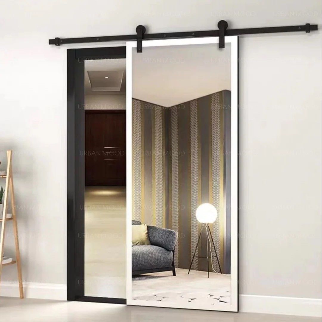 SELENA Rustic Sliding Mirror Door – Radical Homes