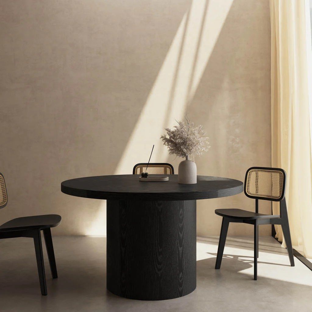 LOFF Modern Round Solid Wood Dining Table – Radical Homes