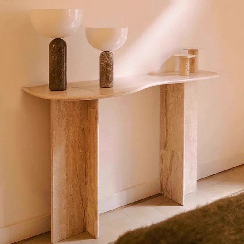 VERENA Modern Travertine Console Table – Radical Homes